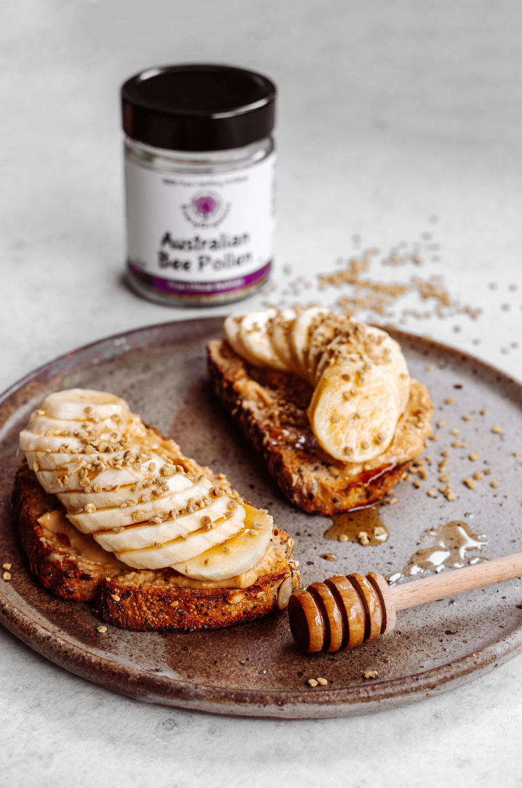 BEE POLLEN ON PEANUT BUTTER TOAST – EveryOrganics